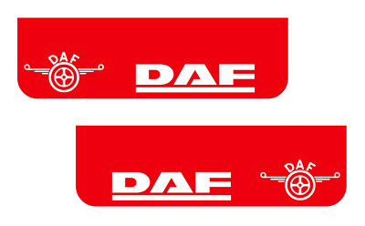 DAF Lorry HGV Truck Mudflaps 18x60cm Smooth RED PVC Mud Flaps with ...