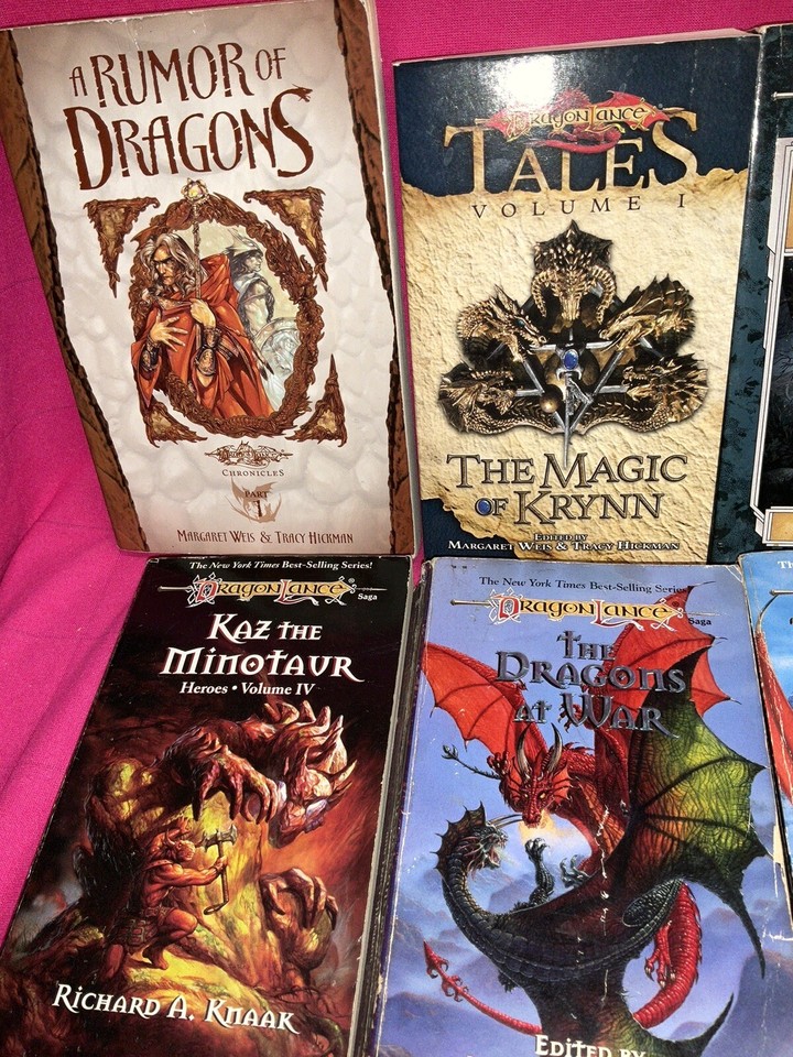 Lot Of 19 Various Dragonlance Books - Paperback - Vtg Fantasy Dragon ...