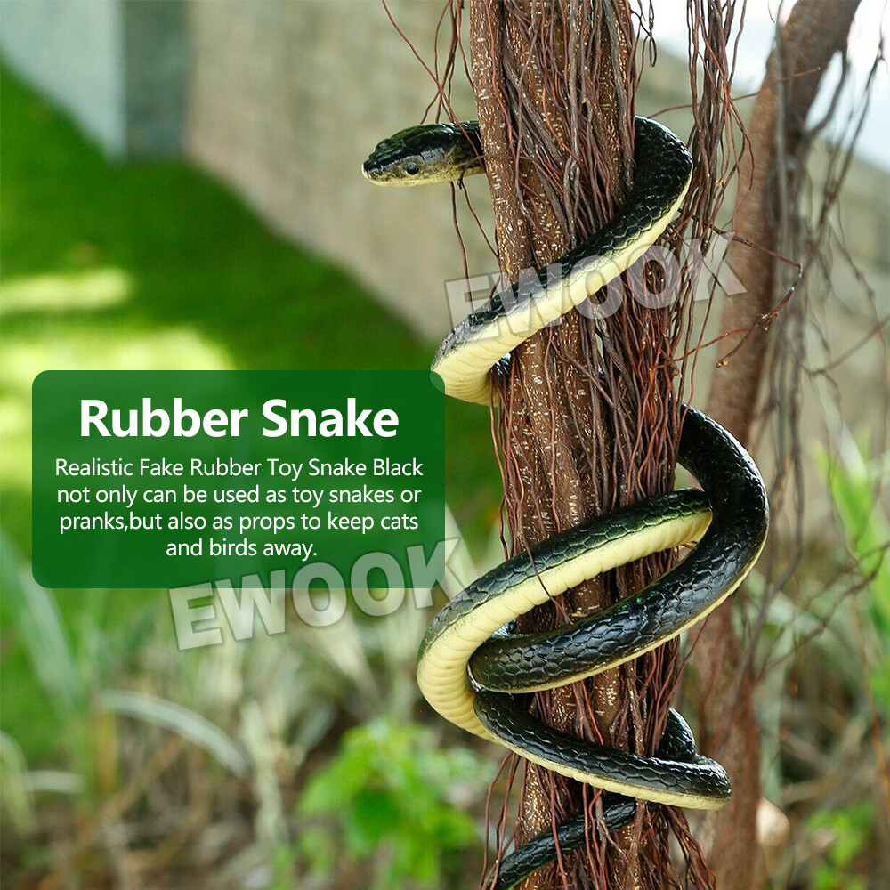 Garden Rubber Snakes Realistic Trick Toy Simulation Snake Whimsy Joke ...