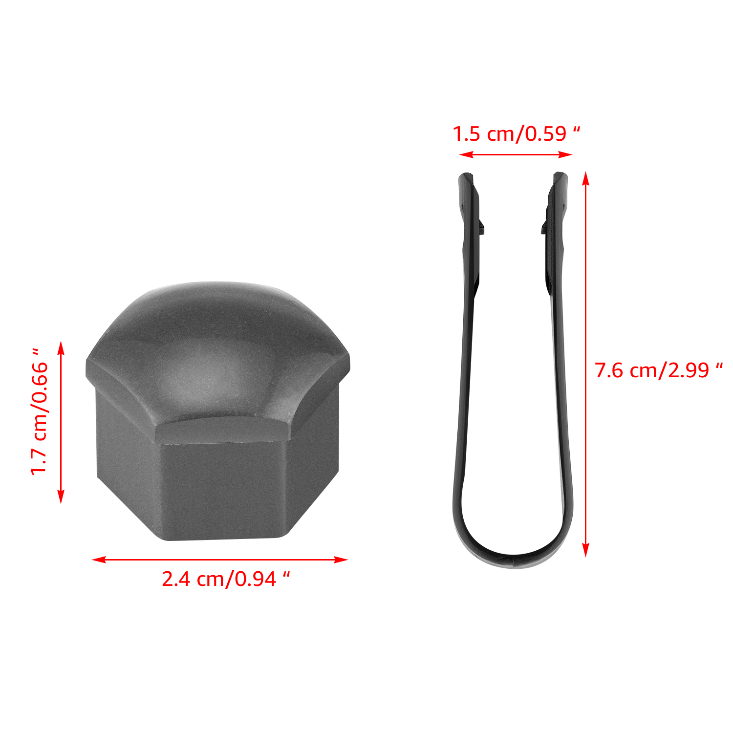 20 x RADSCHRAUBEN ABDECKUNGEN RADMUTTERN KAPPEN SET FÜR AUDI VW 17MM ...