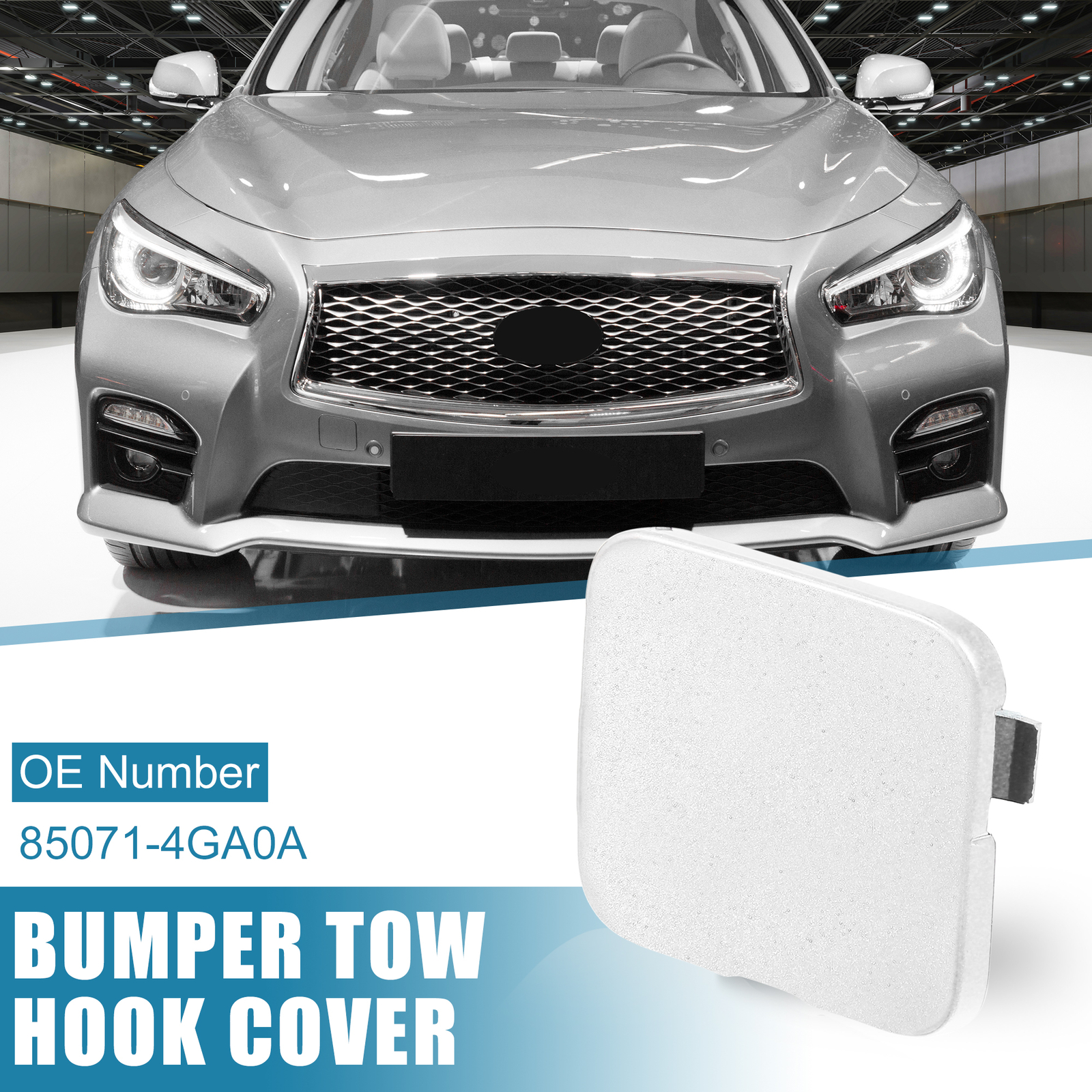 Car Rear Bumper Tow Hook Cover Pearl White 85071-4GA0A for Infiniti Q50 ...