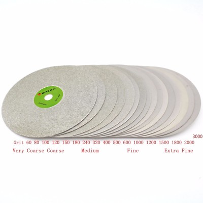 6 inch Diamond Grinding Wheel 60-3000 Grit Coated Flat Lap Disc ...