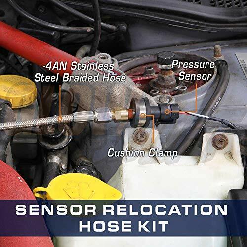 GlowShift Sensor Relocation Hose Kit for Oil & Fuel Pressure Sensors ...