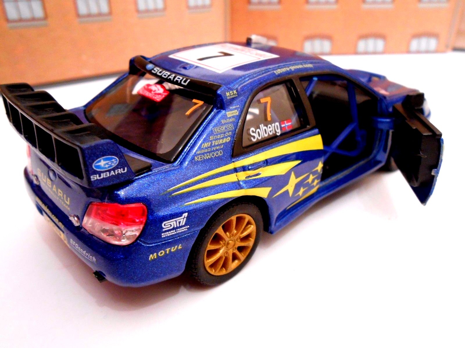 PERSONALISED PLATES SUBARU IMPREZA RALLY Toy Car MODEL boy dad gift NEW ...
