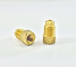 3/16" Tube adaptor 3/8-24 Threads(Female) to Metric 10mm x 1 bubble ...