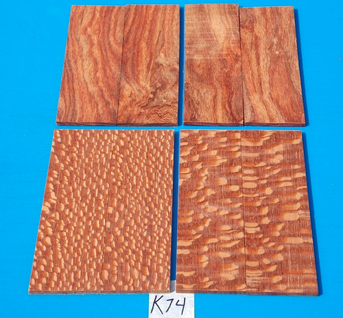 LEOPARDWOOD & TULIP POCKET KNIFE SCALES~8 PIECES CUT-OFF SMALL EXOTIC ...