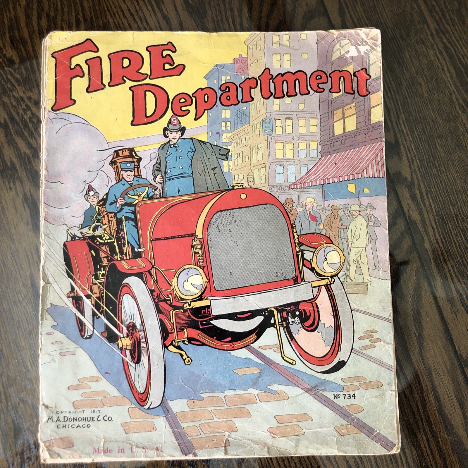 ANTIQUE RARE 1917 M.A. DONOHUE AND COMPANY FIRE DEPARTMENT STORY BOOK ...
