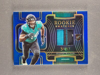 2022 Panini Select Rookie Swatches #RSW-14 TravonWalker /35 Blue Prizm ...
