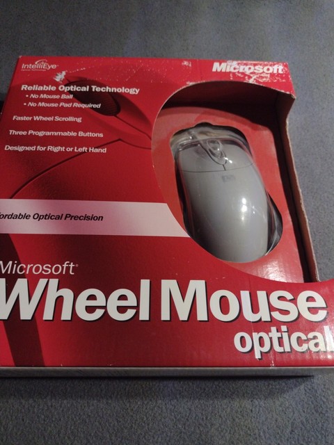 Microsoft Wheel Mouse Optical IntelliEye Technology USB Ps/2 Compatible ...