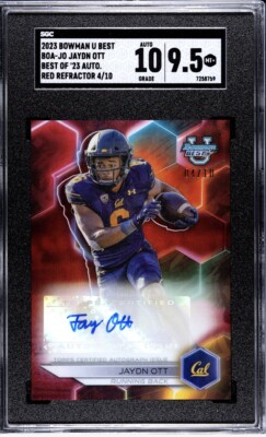 2023 Bowman’s Best U Jadyn Ott Red Refractor RC Auto #d 4/10 SGC 9.5 10 ...