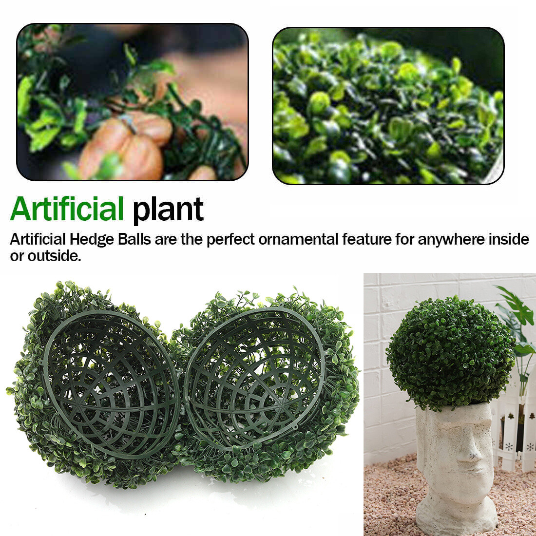 Large Artificial Topiary Balls Green Boxwood Topiary Balls Outdoor ...