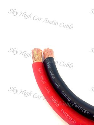 50 ' ft 2/0 Gauge AWG 25' RED / 25' BLACK Power Ground Wire Sky High GA ...