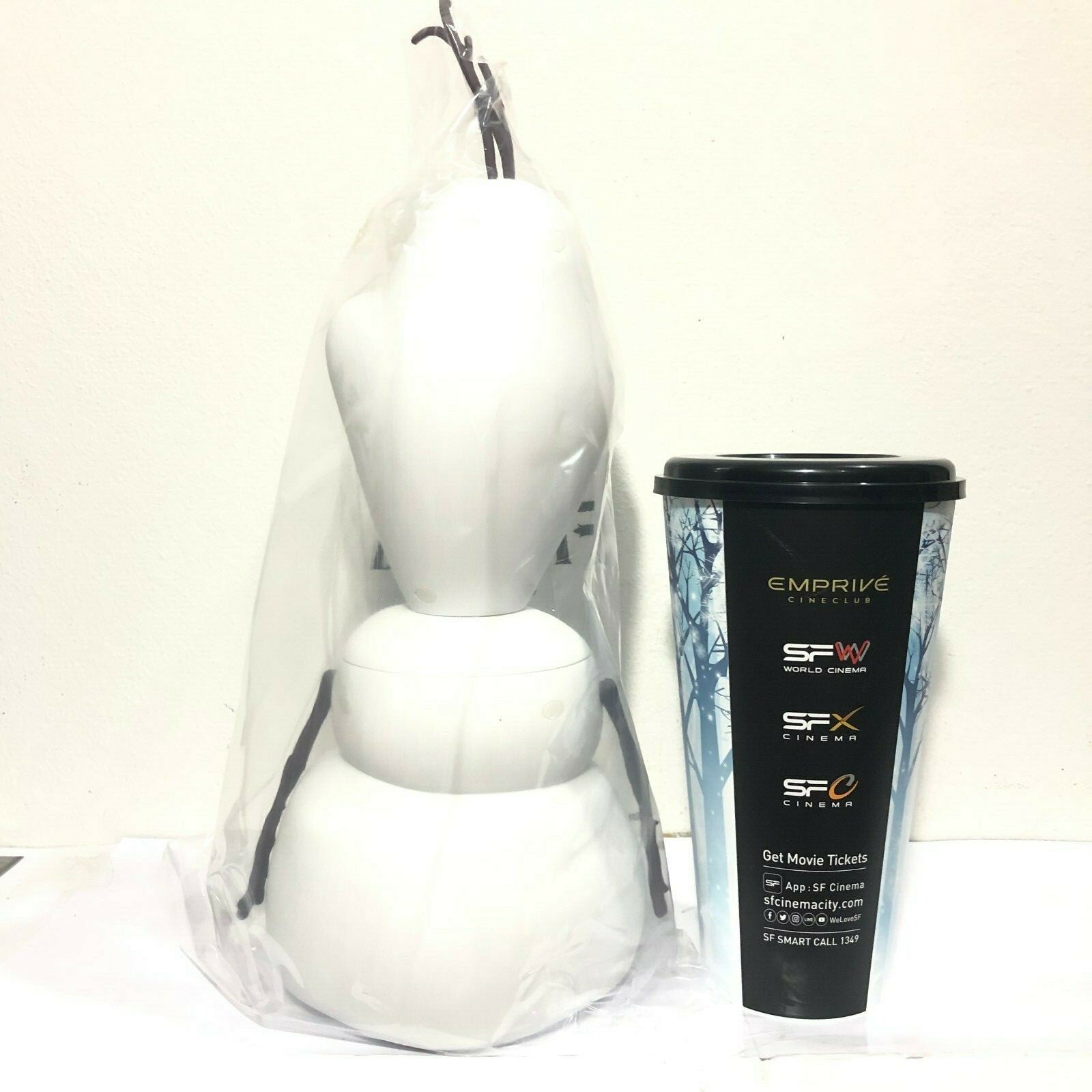 Set Olaf Popcorn Bucket Frozen 2 Movie Cinemas Theatres Plastic Cup 44 ...