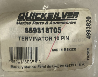 Genuine Quicksilver 859318T05 Terminator 10 Pin | eBay