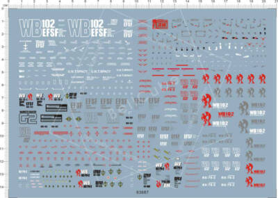 Detail Up MG 1/100 Scale RX-78-2 Ver. Ka GDM Model Kit Water Slide ...