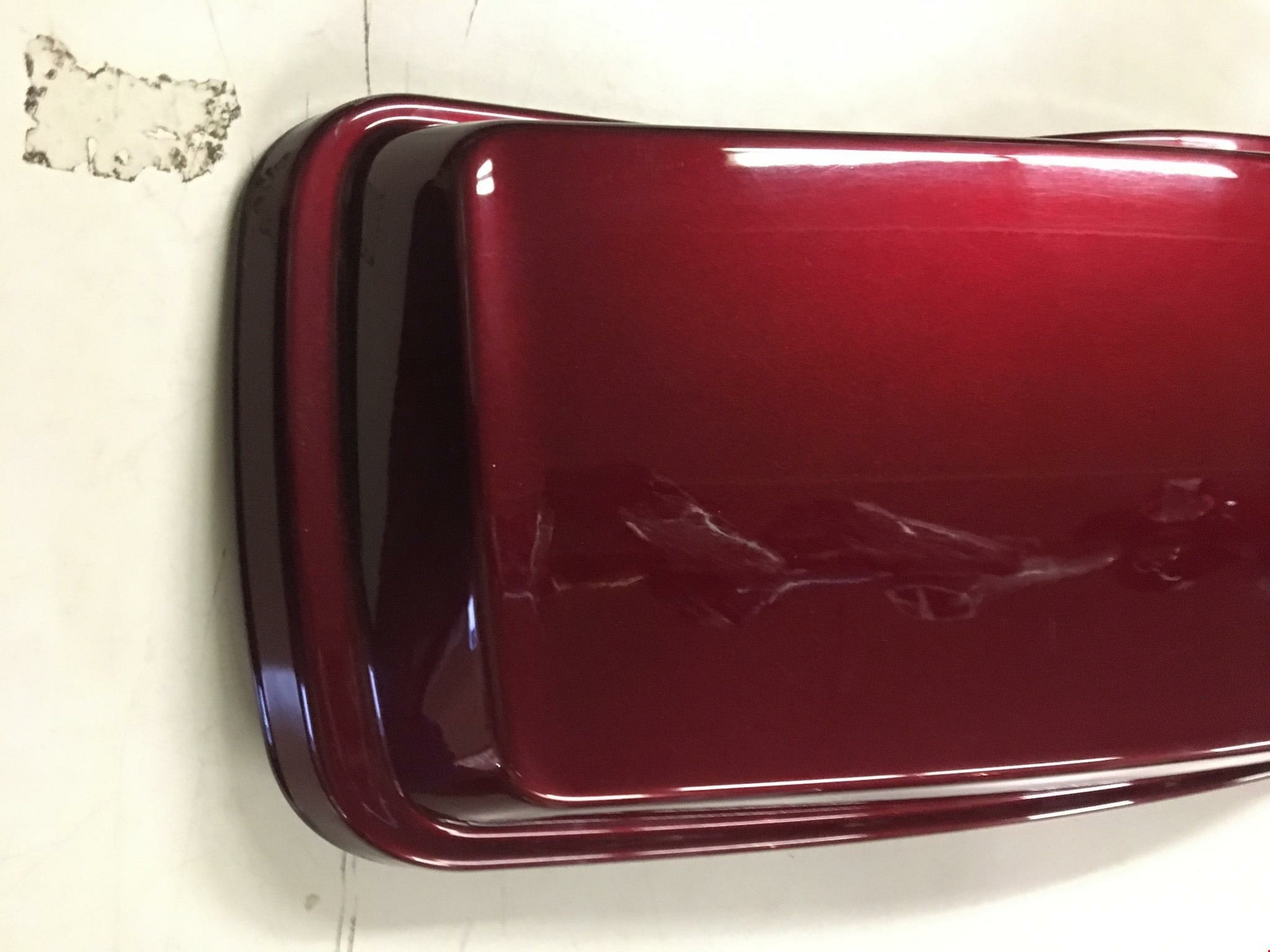 Right saddlebag lid Ember Red Sunglo 2014^ touring FLHTC Harley T/O ...