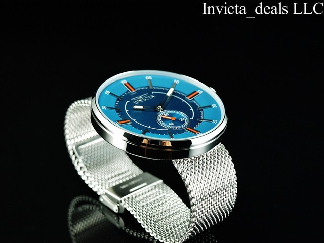 Vintage Invicta 52mm VERY COOL Mesh Band 29152 Men's Watch Green REPAIR ...