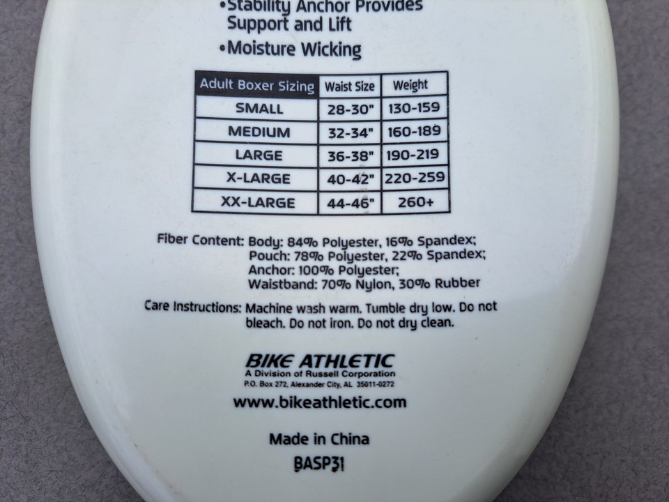 Men's Medium BIKE Athletic Performance Elite Adult Boxer Brief ...