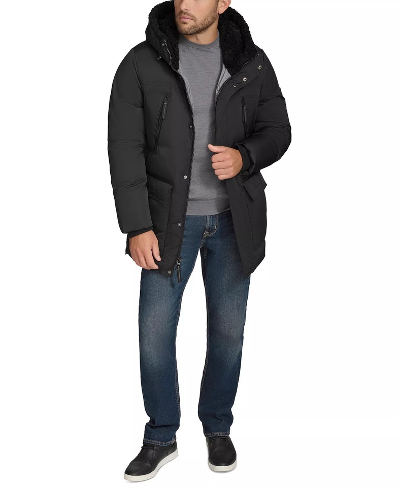 Marc New York Men's Mackay Faux-Fur Parka Jacket Size Large | eBay