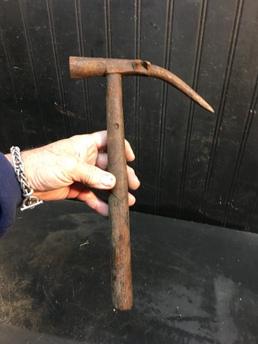 Vintage 12" Wood Handle Welders Slag Chipping Hammer Chisel & Point ...