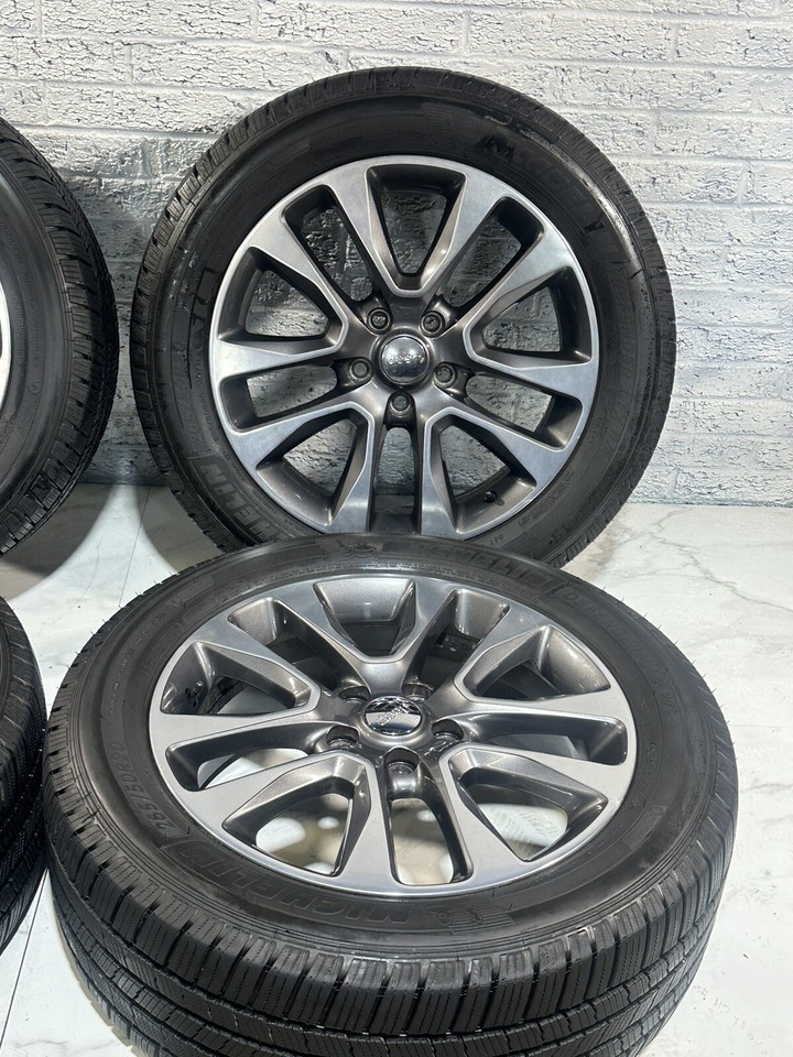 20" Jeep Grand Cherokee Overland Machi wheels rims tires Factory OEM ...