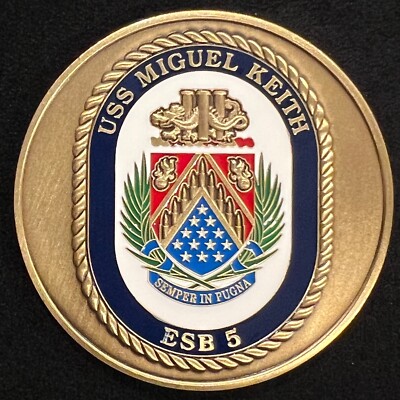 USS Miguel Keith ESB 5 Commanding Officer Challenge Coin | eBay
