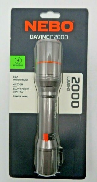 NEBO Davinci 2000 2000 Lumens Rechargeable Flashlight - NEB-FLT-1014 ...