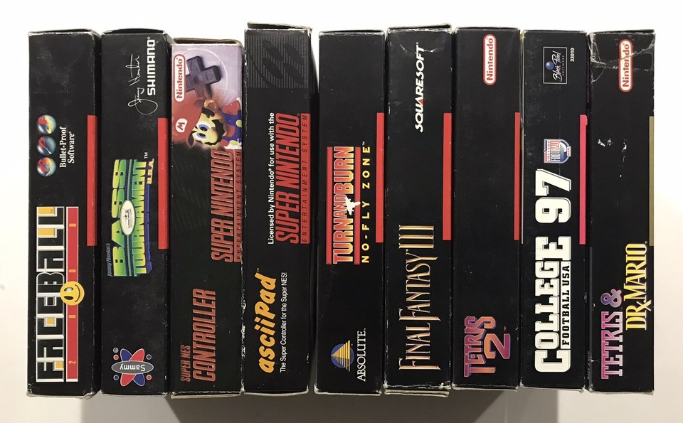 Lot Of 9 (Super Nintendo) SNES Box ONLY, NO GAMES Boxes Only Final ...
