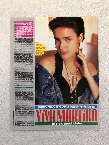 MARTIKA MARTA MARRERO 1988 Clipping Poster Swedish Music magazine Okej ...