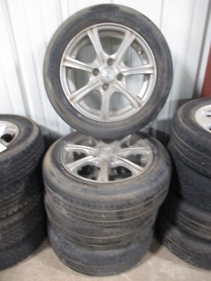 JDM Ainos 14x5.50 14" 4x100 Bolt Pattern 7 Spoke Wheels Rims Set of 4 ...