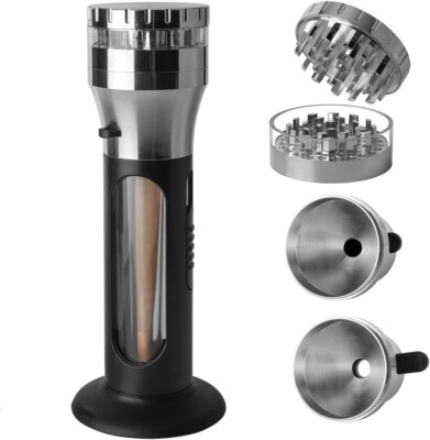 2-In-1 Herb Grinder Cone Loader Grinder Roller Portable Grinder and ...