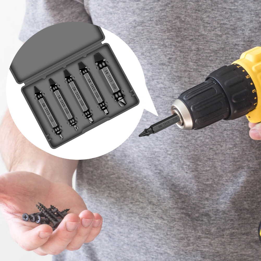 5pcs Stud Hand Tool Bolt Remover Screw Extractor Double Head Home ...