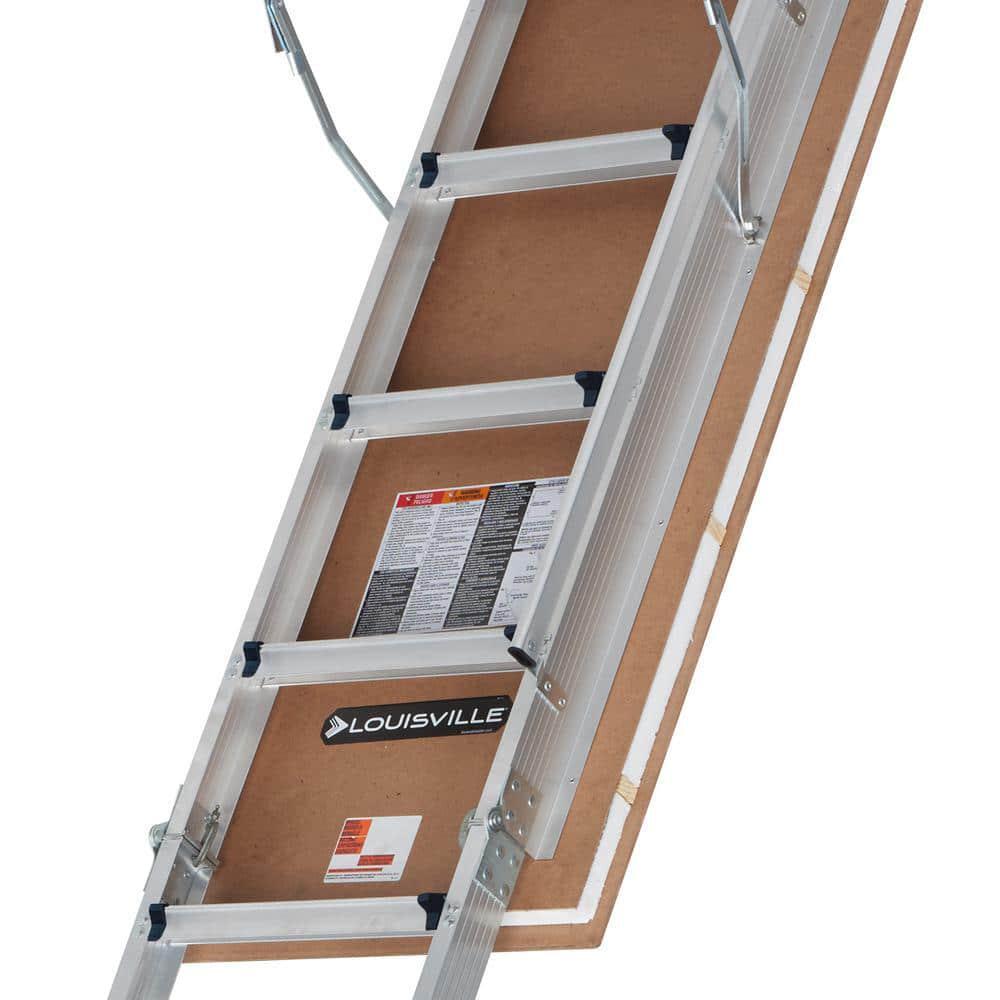 54" Insulated Aluminum Attic Ladder Adjustable Loft Stairs 375 lbs ...