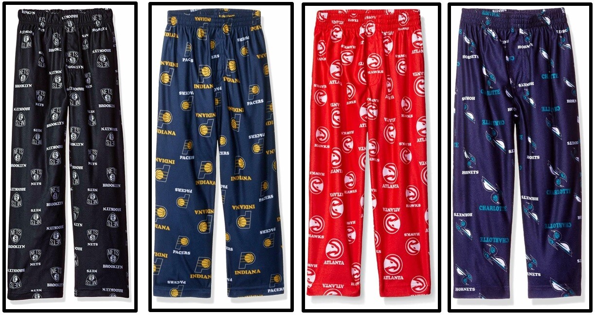 NBA Boy Pajama Pant Atlanta Hawks Brookland Nets Charlotte Hornets ...