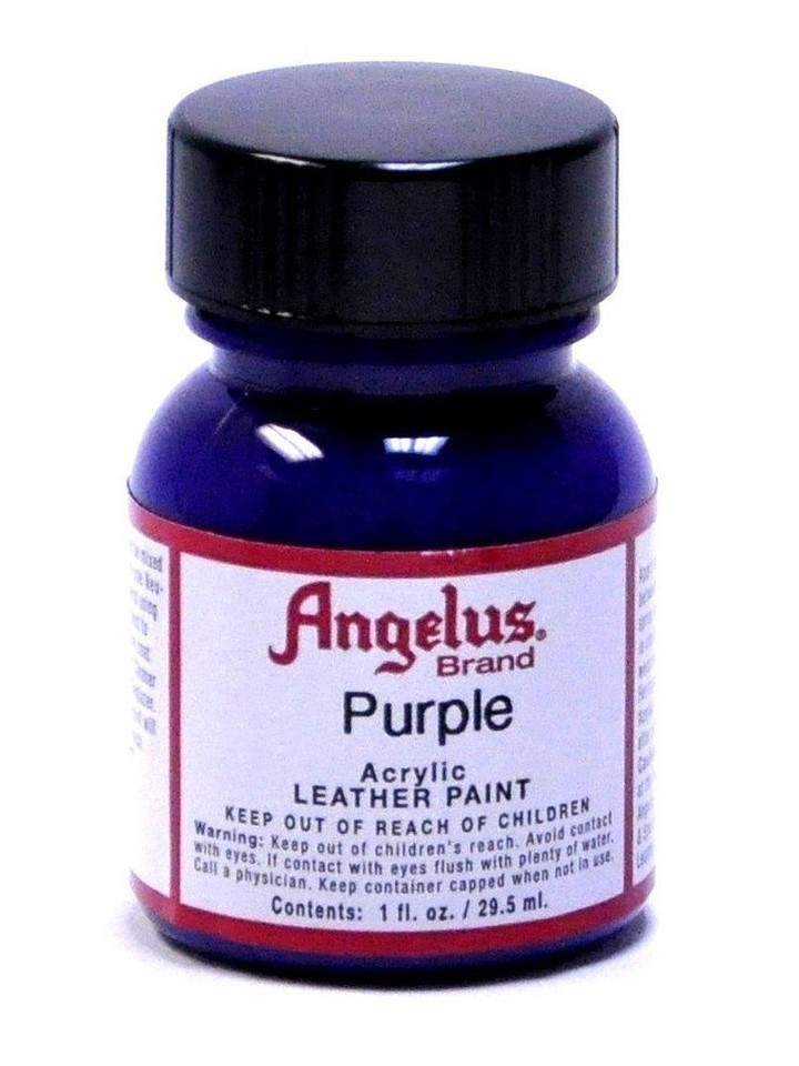 (2 Bottles) of Angelus Acrylic Shoes Boots Handbags Leather Paint Dye 1 ...