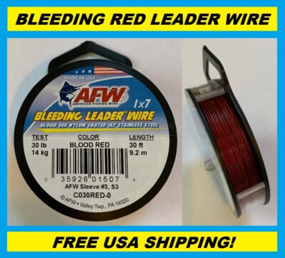 AFW American Fishing Wire Bleeding Leader Wire 1x7 Stainless Steel ...