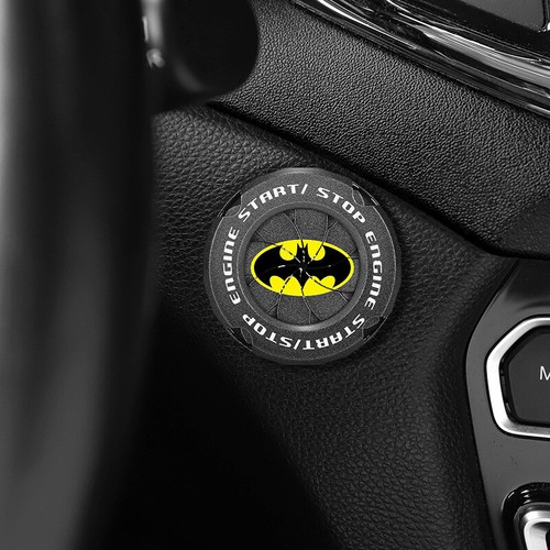 Dark Gray Batman Bat Car Engine Ignition Start Stop Push Button Cap ...