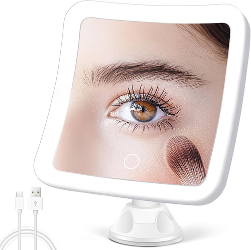 30X Lighted Magnifying Mirror - Upgraded Rechargeable Makeup Mirror ...