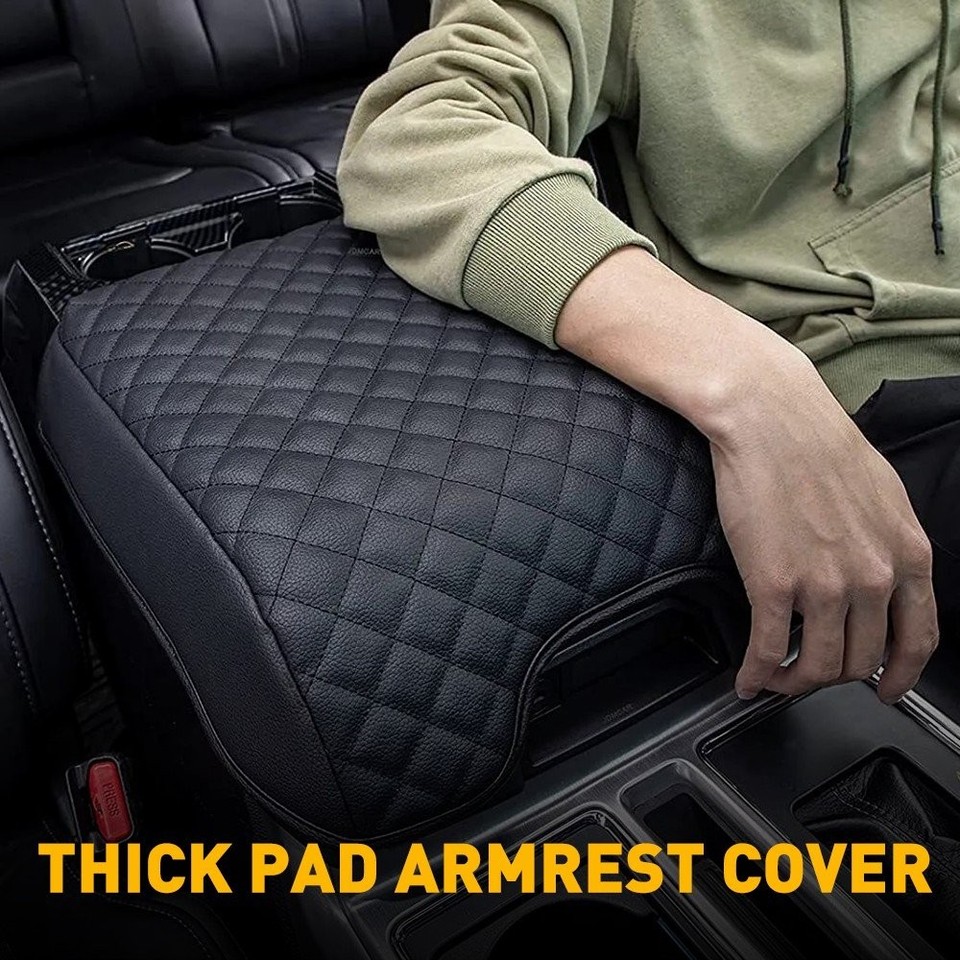 Center Console Armrest Cover Lid Black For Skin F150 Ford 2015-2020 ...