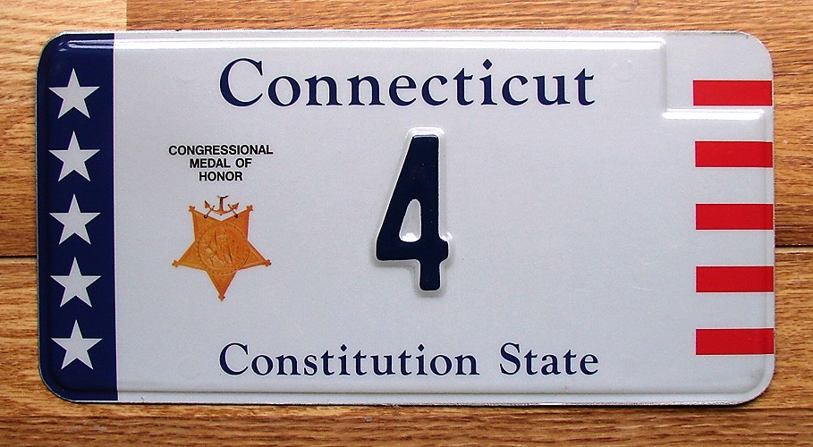 Connecticut MEDAL OF HONOR License Plate MOH # 4 | eBay