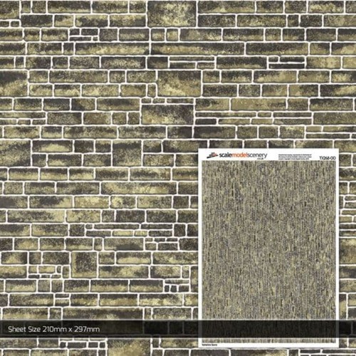 Scale Model Scenery TX268 OO Gauge Yorkshire Stone Texture Paper (x5 ...