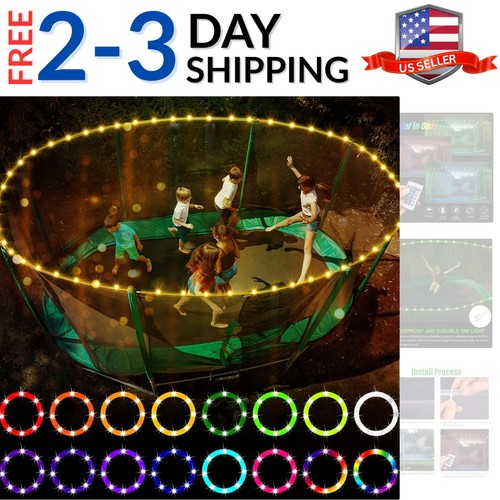 LED Trampoline Lights，remote control Trampoline Rim LED Light for 12Ft ...