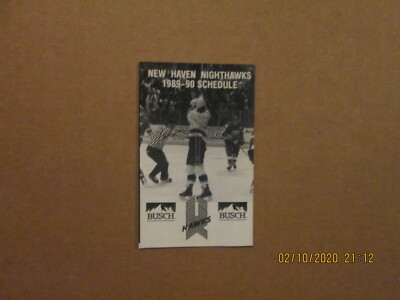 AHL New Haven Nighthawks Vintage Circa 1989-90 Team Logo Hockey Pocket ...
