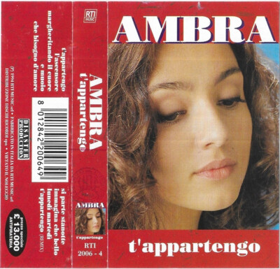 Ambra ‎– T'Appartengo, Rare Original Cassette, Europe Version | eBay