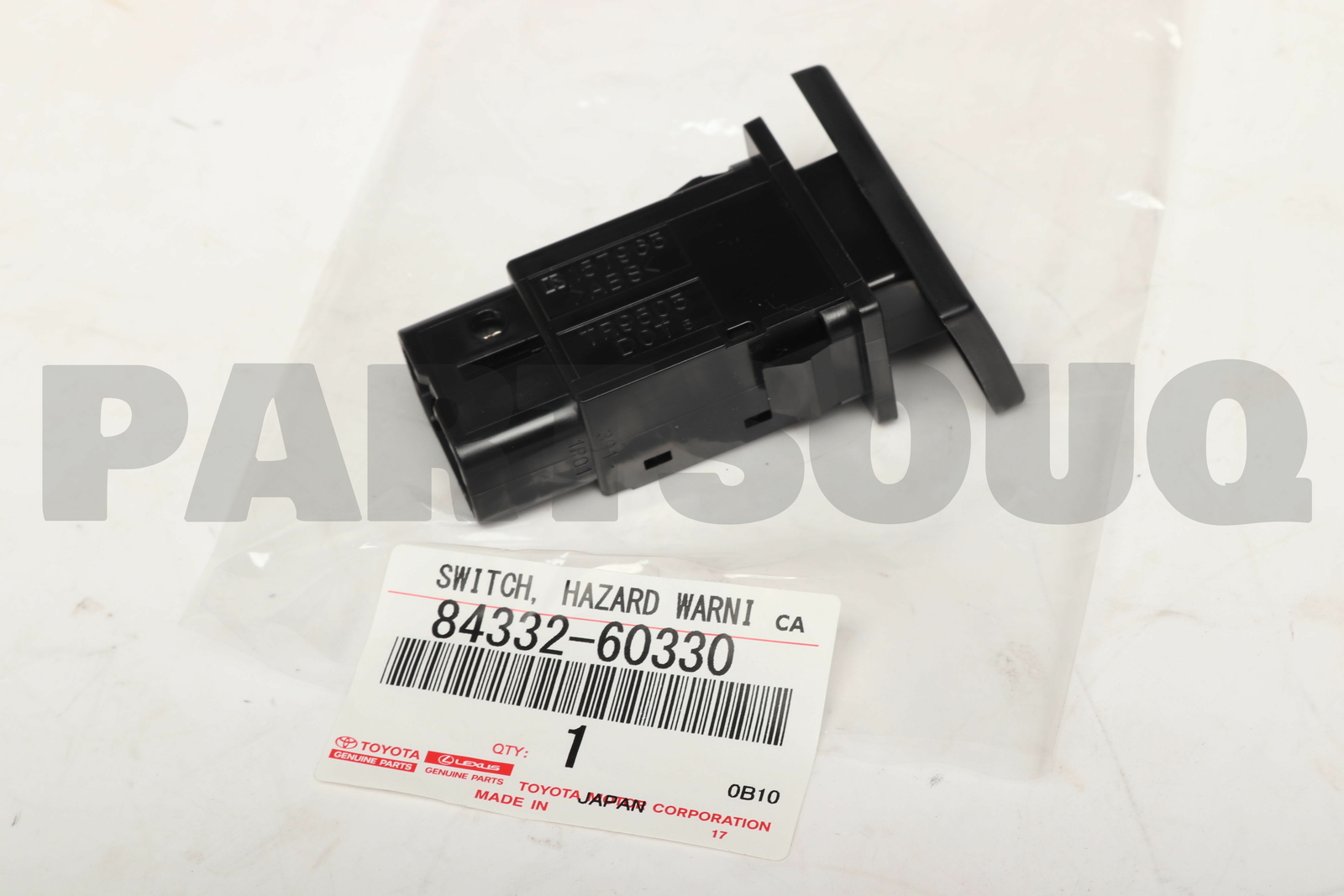 8433260330 Genuine Toyota SWITCH ASSY, HAZARD WARNING SIGNAL 84332 ...
