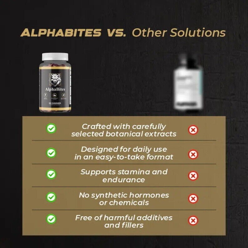 Alpha Bites Male Enhancement Gummies Promote Muscle Growth Energy ...