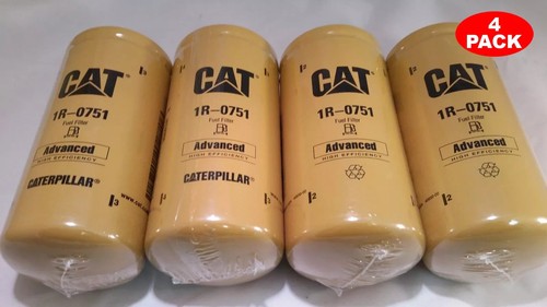 4 Pack New Cat 1r-0751 Fuel Filters / Caterpillar 1r0751 US Warehouse ...