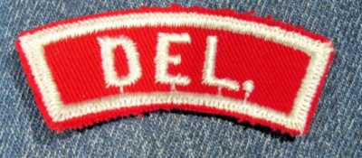 c.1950-1970 DEL. Red & White State Strip RWS Boy Scouts of America BSA ...