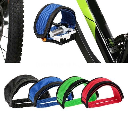 Cycling Bike Anti-slip Fixed Gear Bicycle Pedals Toe Clips Straps Fixie ...