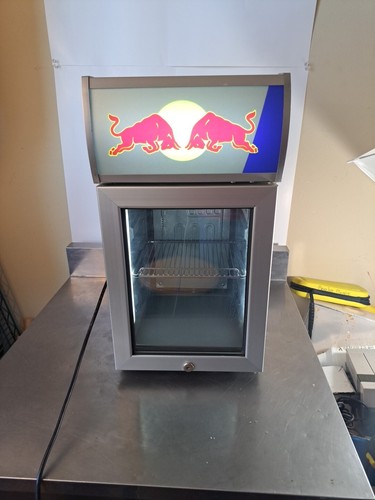 Red Bull Baby Cooler/Mini Fridge - Bar/Counter Top Style RARE Tested NO ...